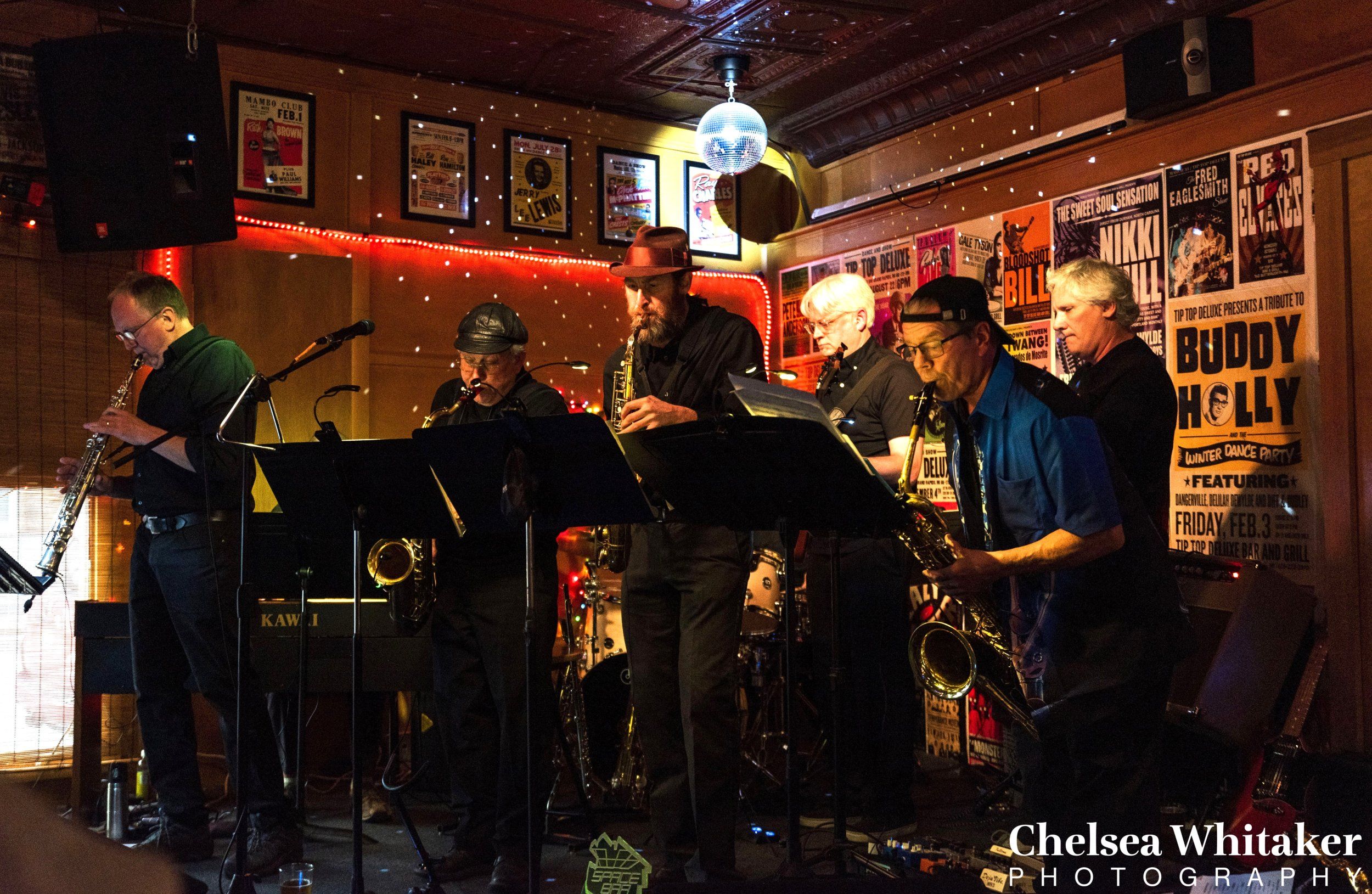 The upbeat four-saxophone jazz attack of GR's Space Bar - Local Spins